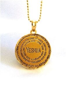 Yeshua Medallion Necklace - Names of God in English and in Hebrew ...